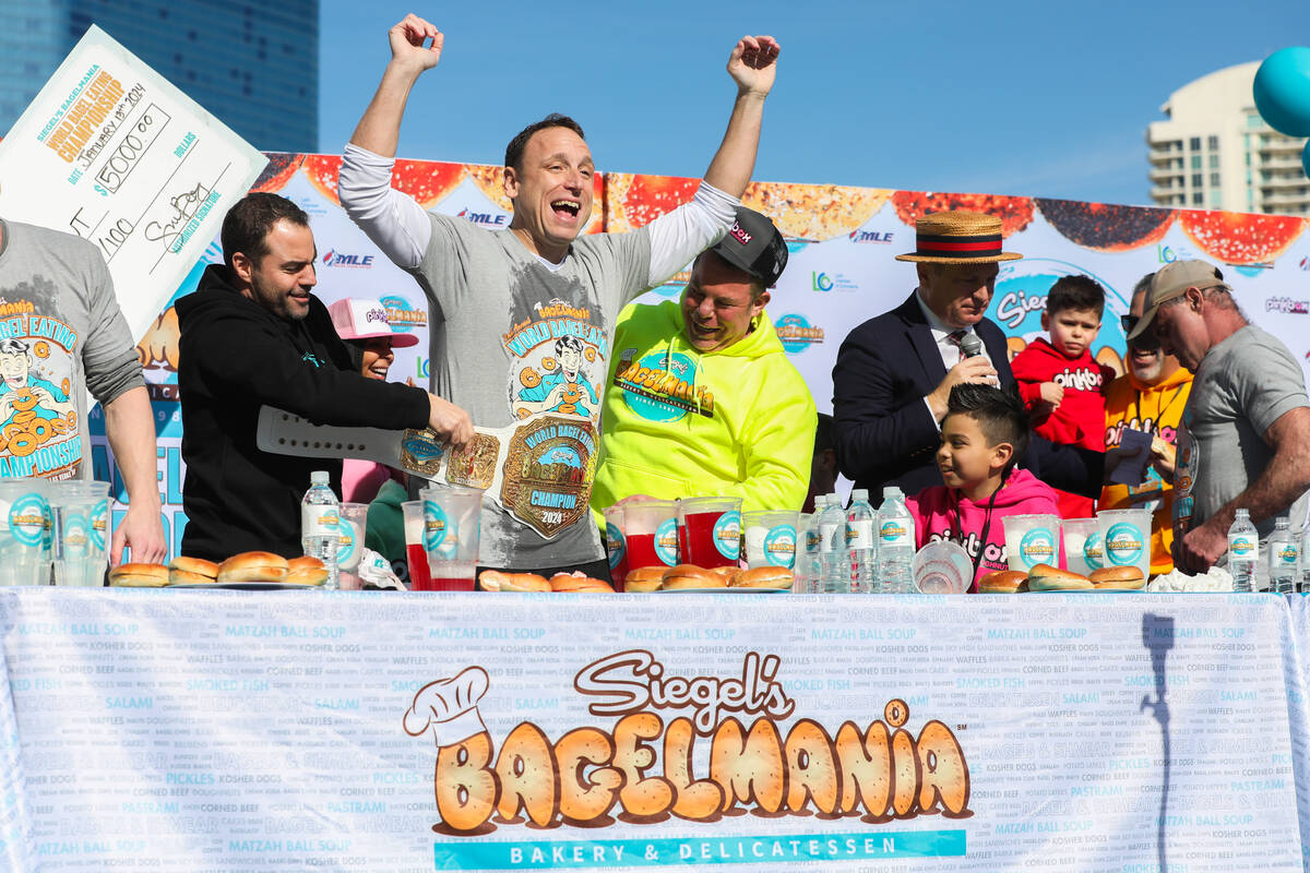 Joey Chestnut Winner of 2nd World Bagel Eating Championship
